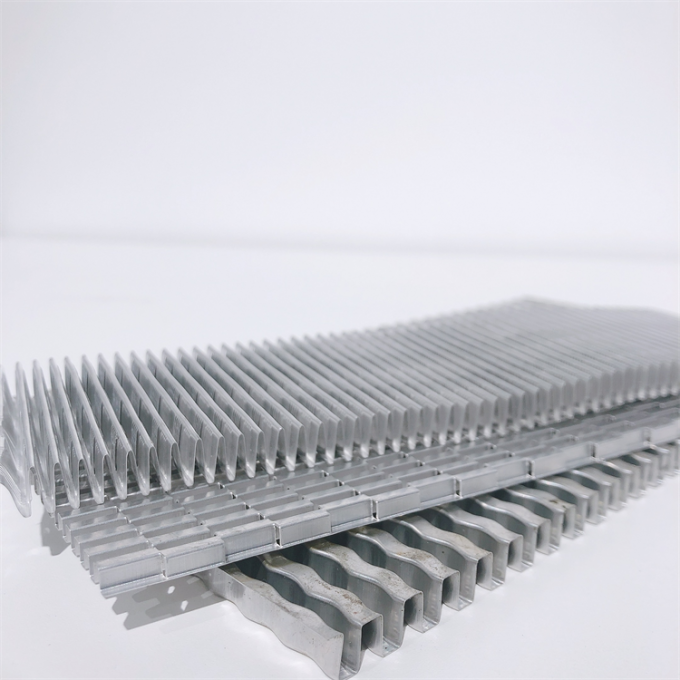Aluminum Ruffled Herringbone Fins Heatsink Extruded Corrosion